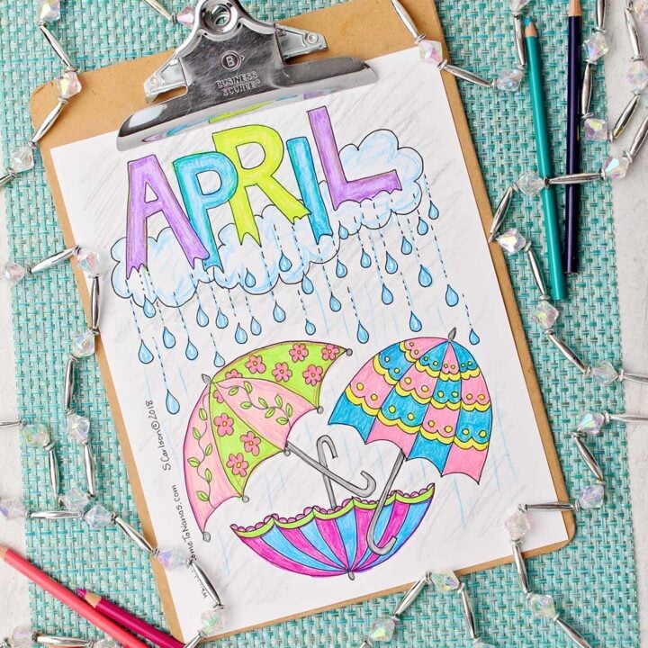 April Showers Coloring Page | Welcome To Nana's