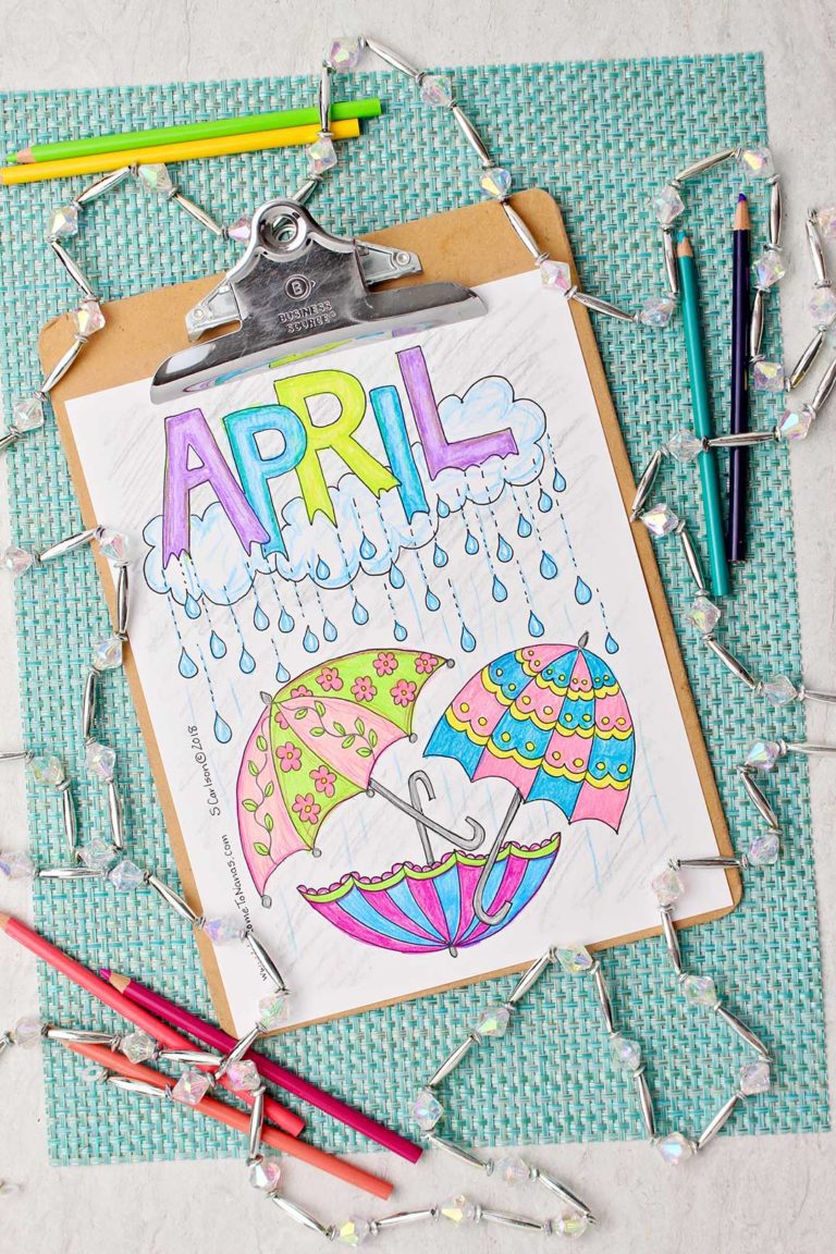 April Showers Coloring Page | Welcome To Nana's