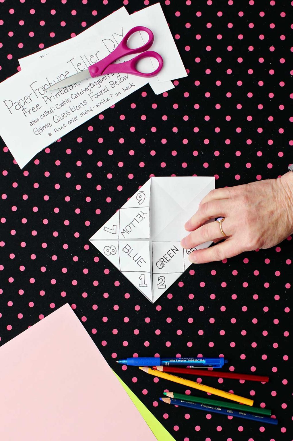 DIY Paper Fortune Teller- Cootie Catcher - Welcome To Nana's