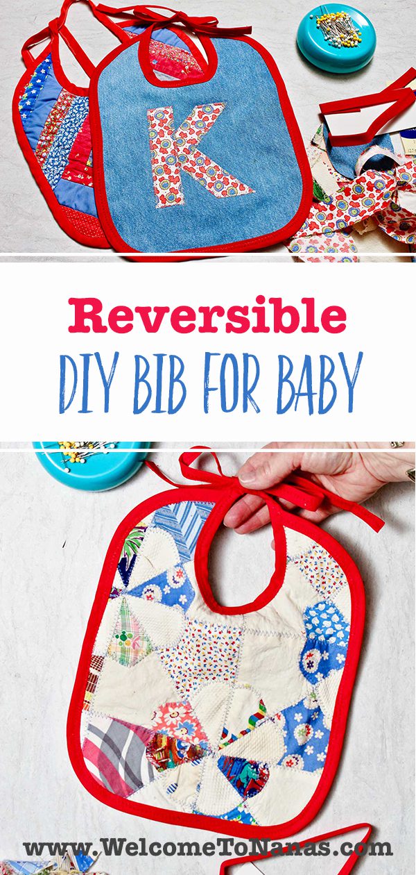 How to Sew a Reversible DIY Bib for Baby (Free Pattern) | Welcome To Nana's