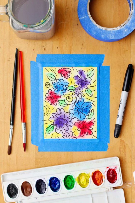 Easy DIY Watercolor Flower Card for Mom | Welcome To Nana's