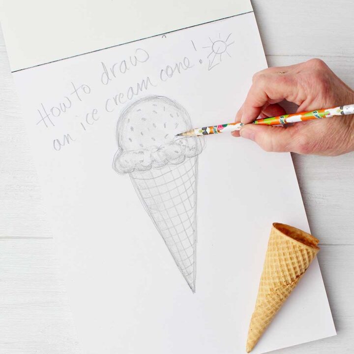 How to Draw an Ice Cream Cone | Welcome To Nana's