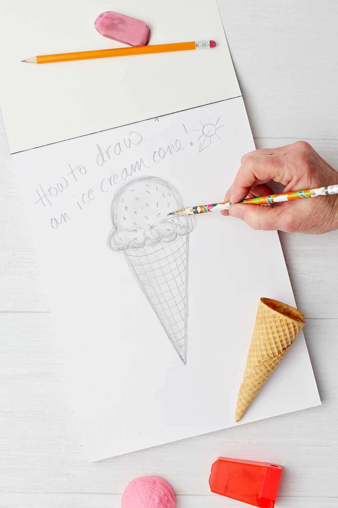 How To Draw An Ice Cream Cone Welcome To Nana s