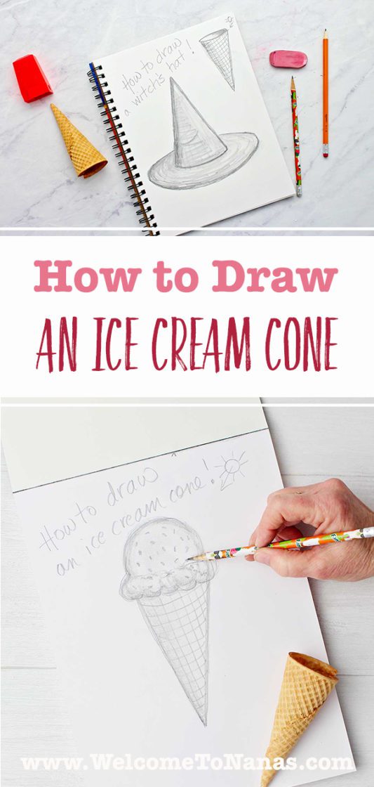 How to Draw an Ice Cream Cone | Welcome To Nana's