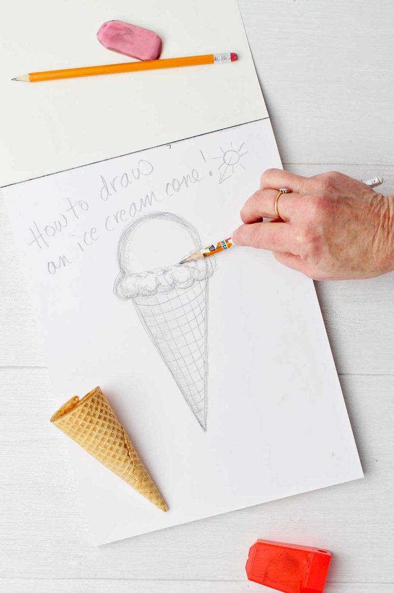 How to Draw an Ice Cream Cone | Welcome To Nana's