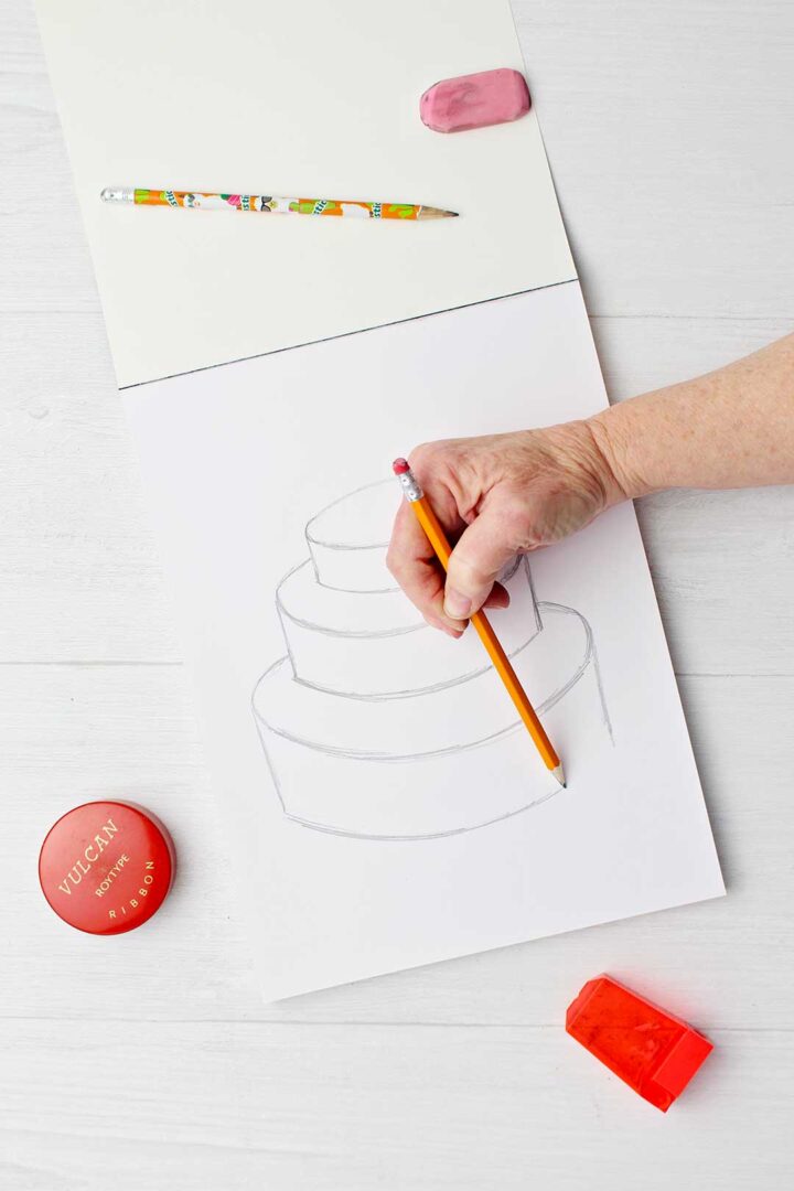 How to Draw a Wedding Cake | Welcome To Nana's