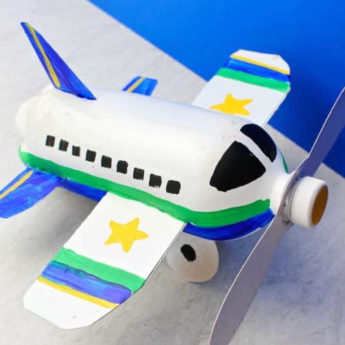 Upcycled Plastic Bottle Airplane Craft - Welcome To Nana's