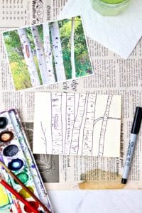 Easy How to Paint Aspen Trees In Watercolor | Welcome To Nana's