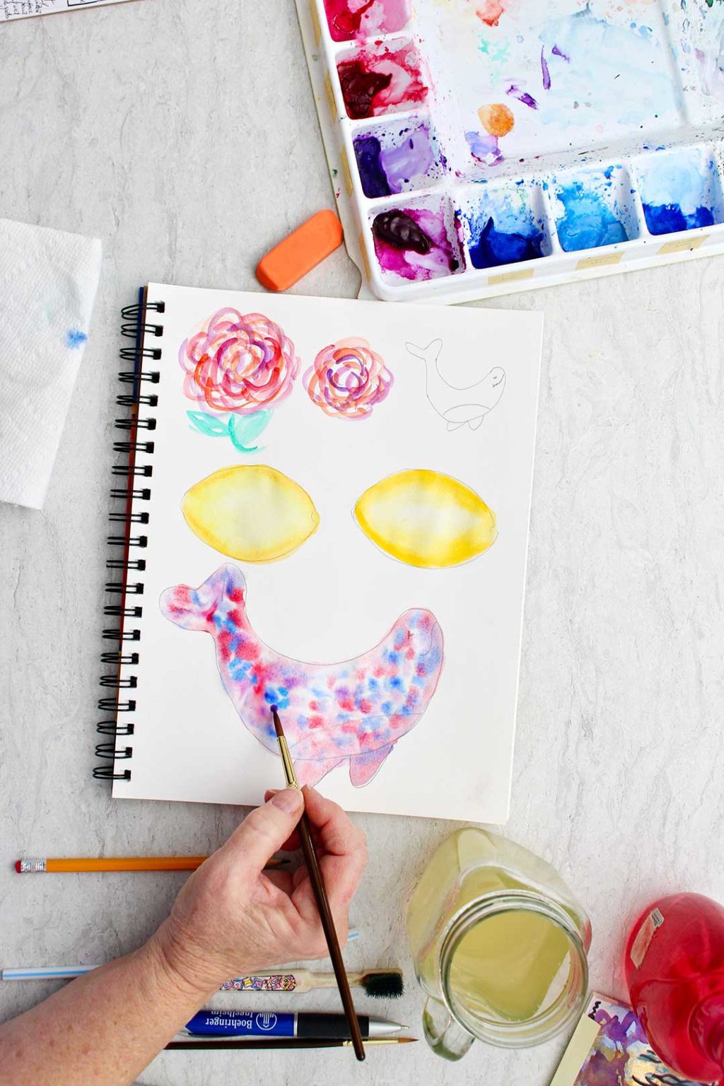 Fun Watercolor Ideas on an Art Play Day! | Welcome To Nana's