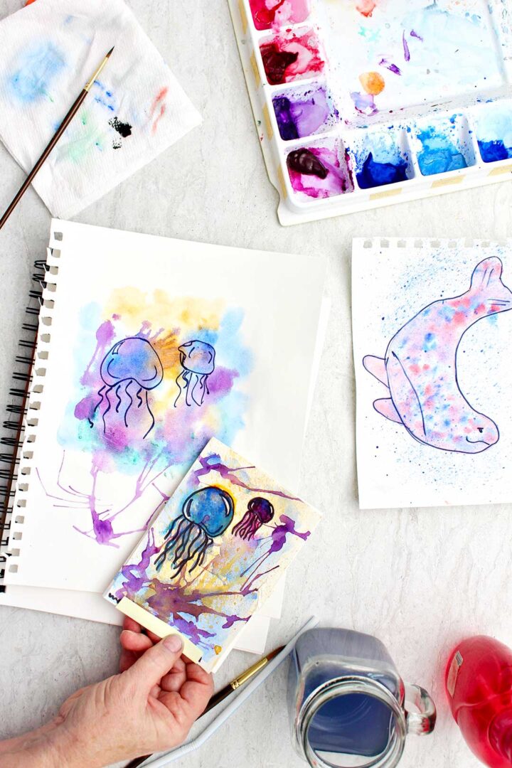 Fun Watercolor Ideas on an Art Play Day! | Welcome To Nana's