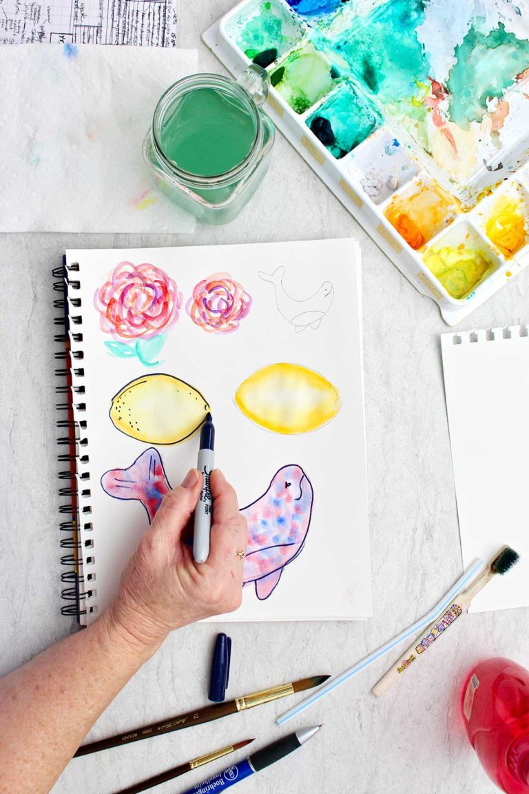 Fun Watercolor Ideas on an Art Play Day! | Welcome To Nana's