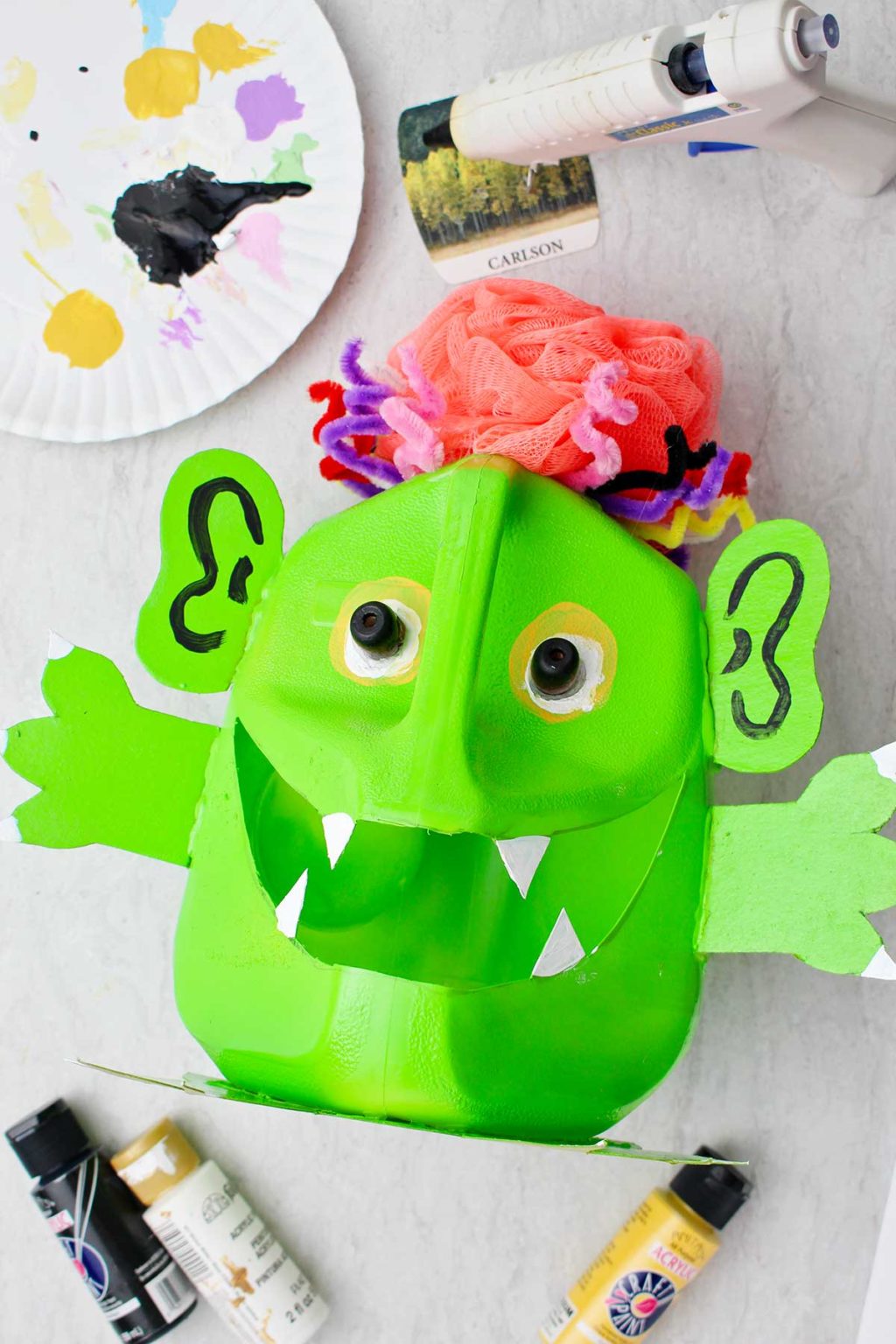 DIY Monster Milk Jug Halloween Decoration | Welcome To Nana's
