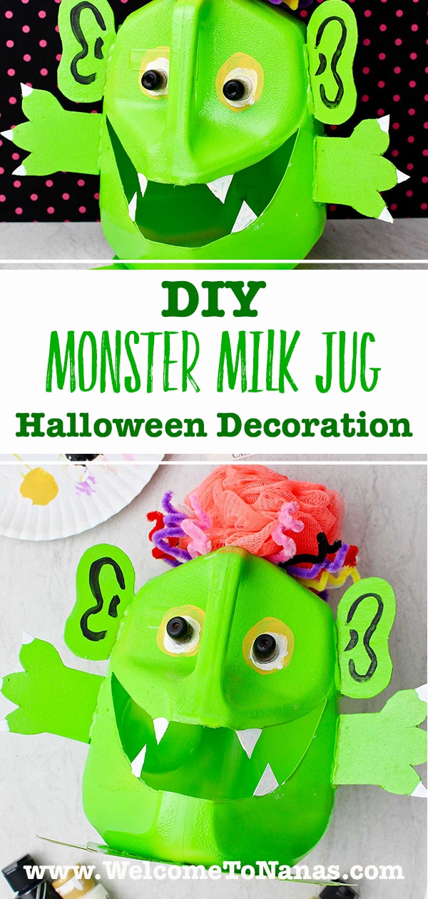 DIY Monster Milk Jug Halloween Decoration | Welcome To Nana's