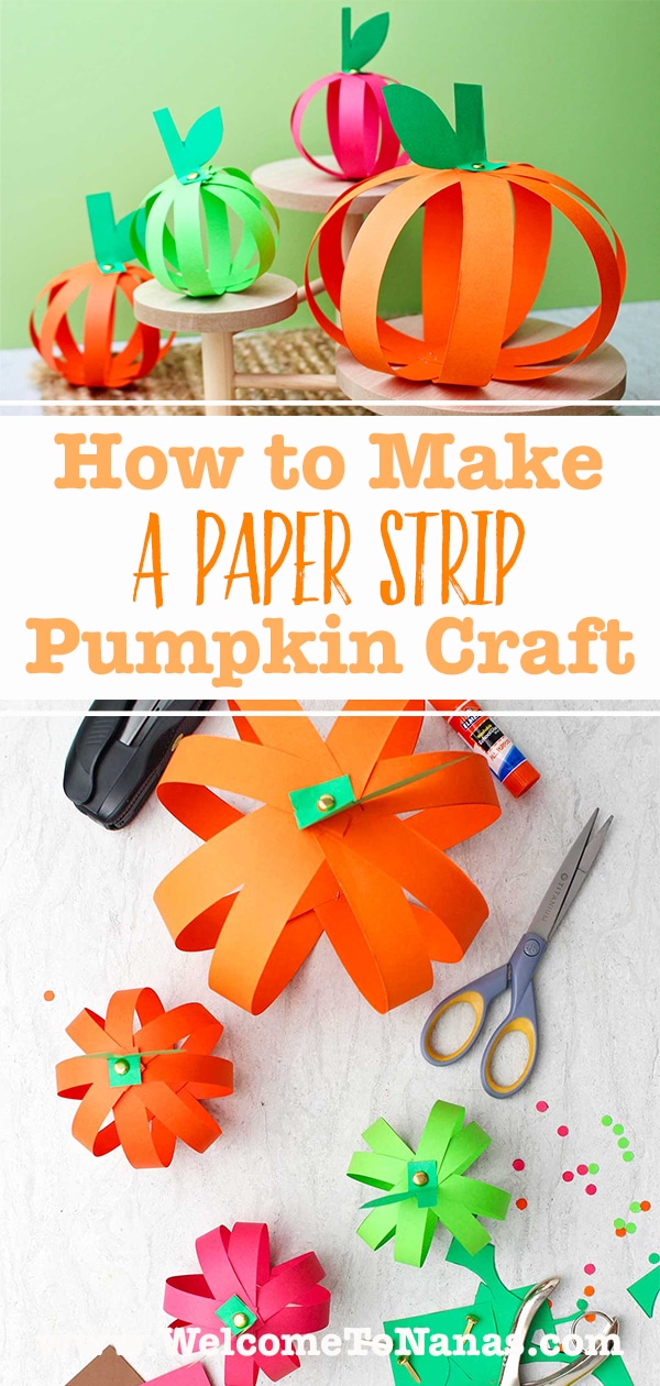 How to Make a Paper Strip Pumpkin Craft | Welcome To Nana's