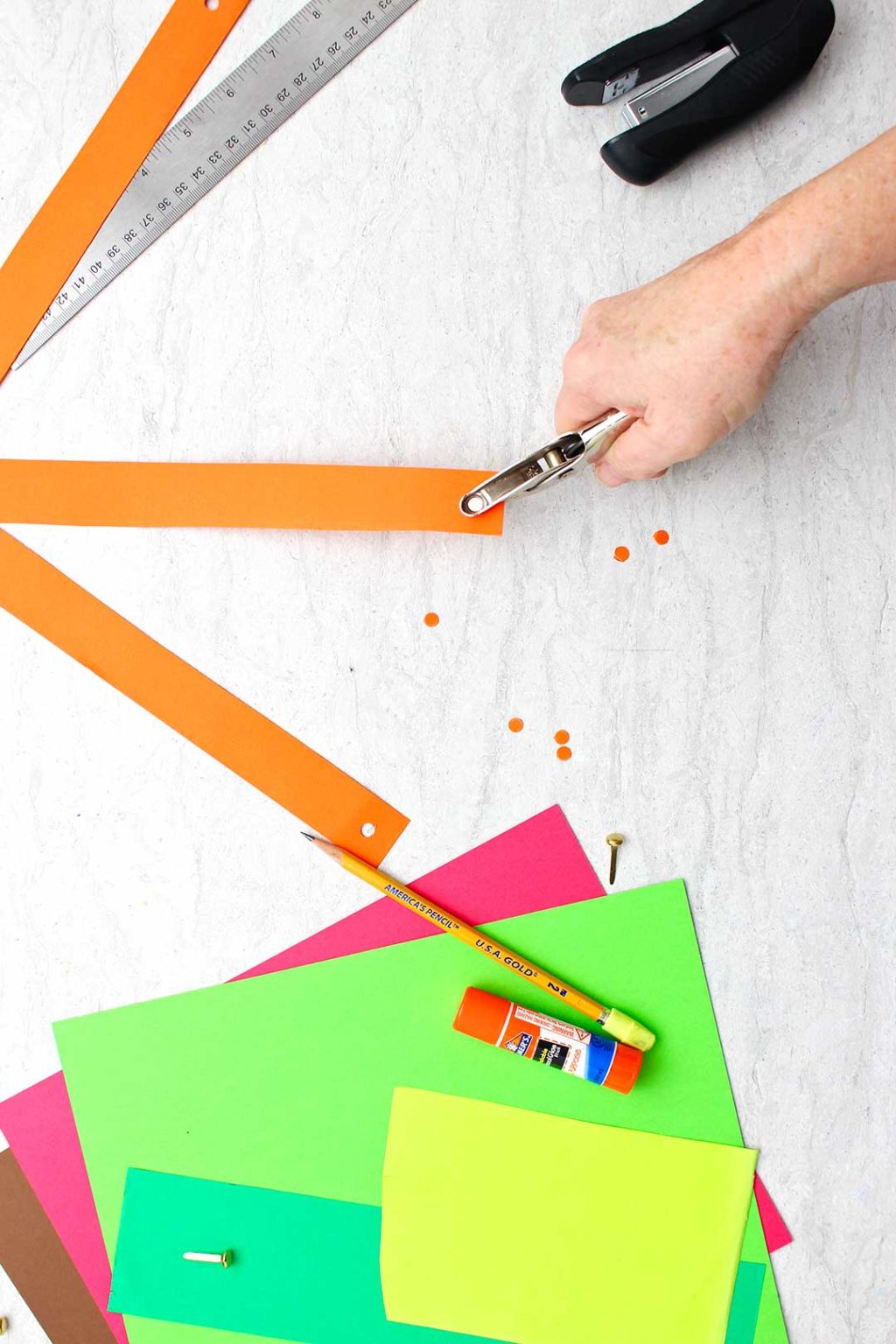 How to Make a Paper Strip Pumpkin Craft | Welcome To Nana's