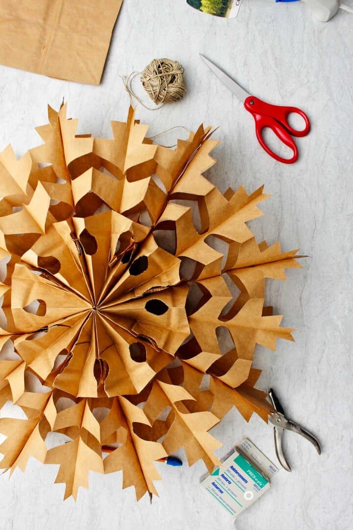 Brown Paper Bag Snowflakes | Welcome To Nana's