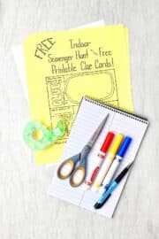 Indoor Scavenger Hunt with Free Printable Clue Cards | Welcome To Nana's