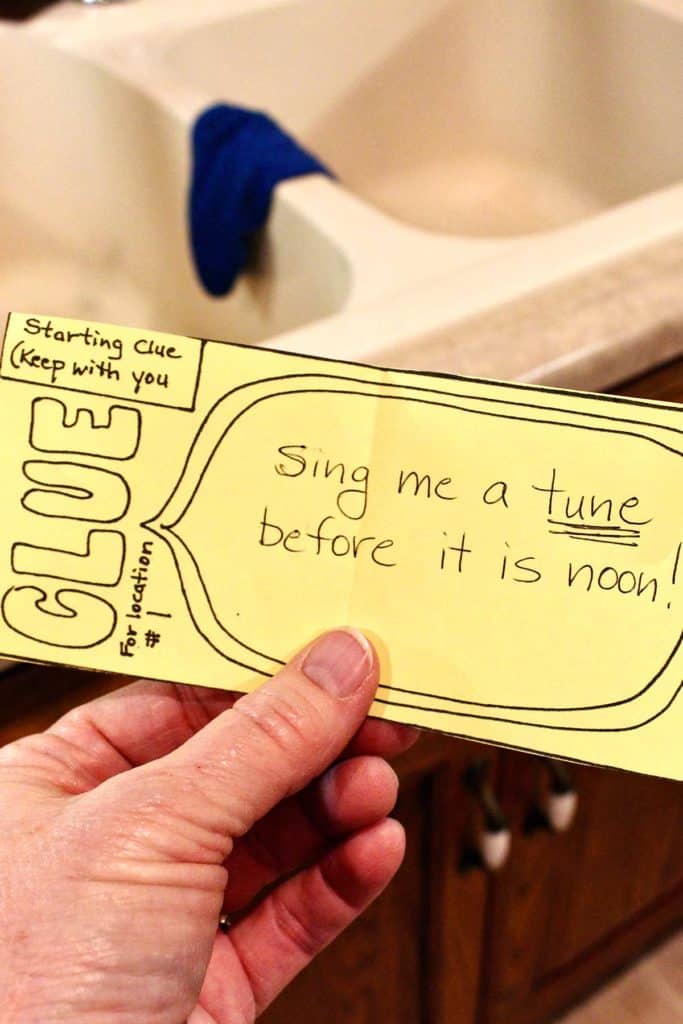 Indoor Scavenger Hunt with Free Printable Clue Cards | Welcome To Nana's