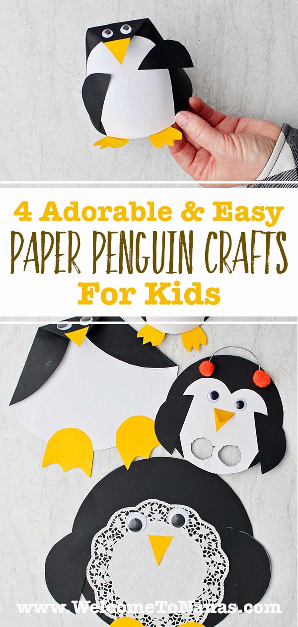 4 Adorable & Easy Paper Penguin Crafts for Kids | Welcome To Nana's