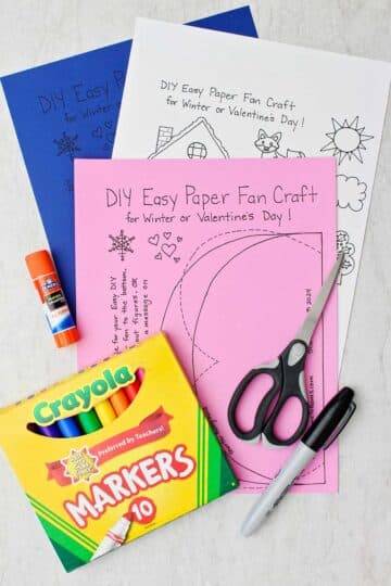 DIY Easy Paper Fan Craft for Winter or Valentines Day | Welcome To Nana's
