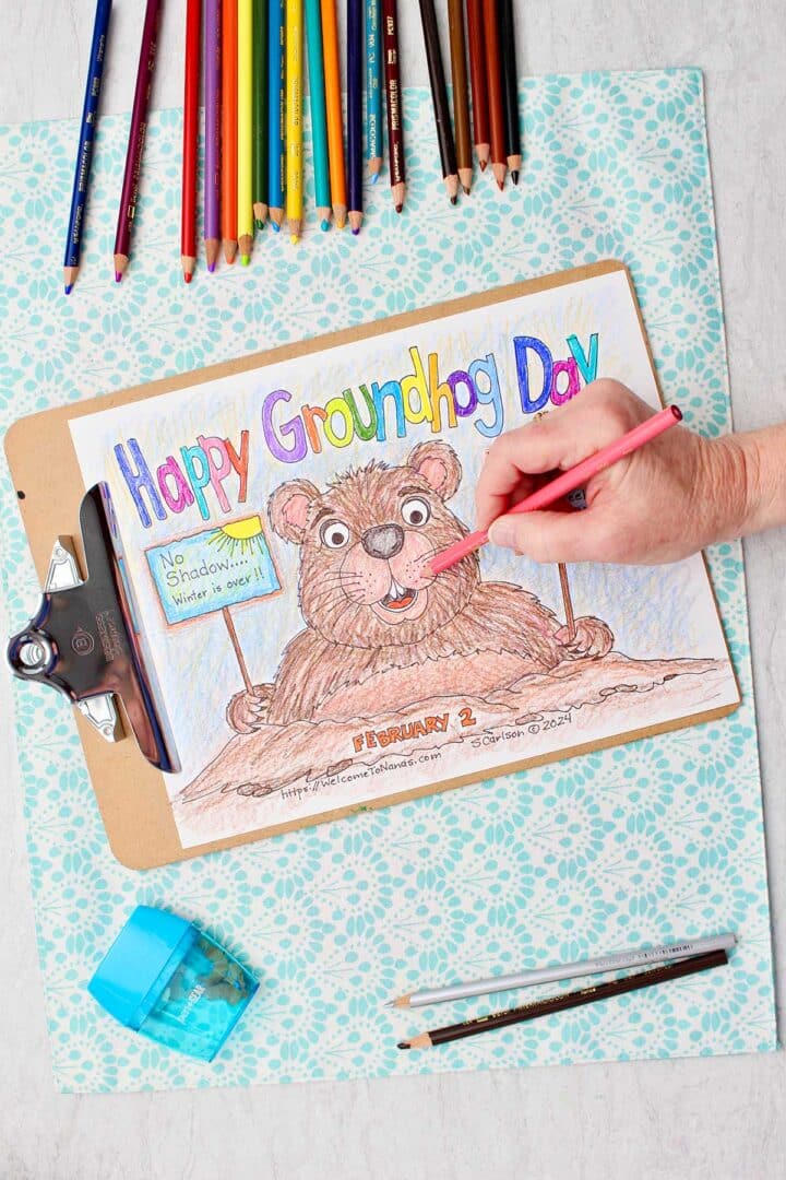 Happy Groundhog Day Coloring Pages (Cute Free Printable!) | Welcome To ...
