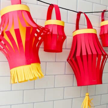 How to Make a Simple Chinese Paper Lanterns DIY Craft | Welcome To Nana's