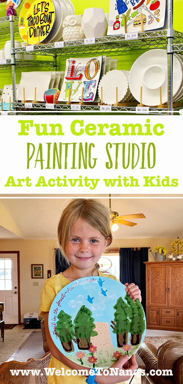 Fun Ceramic Painting Studio Art Activity with Kids | Welcome To Nana's