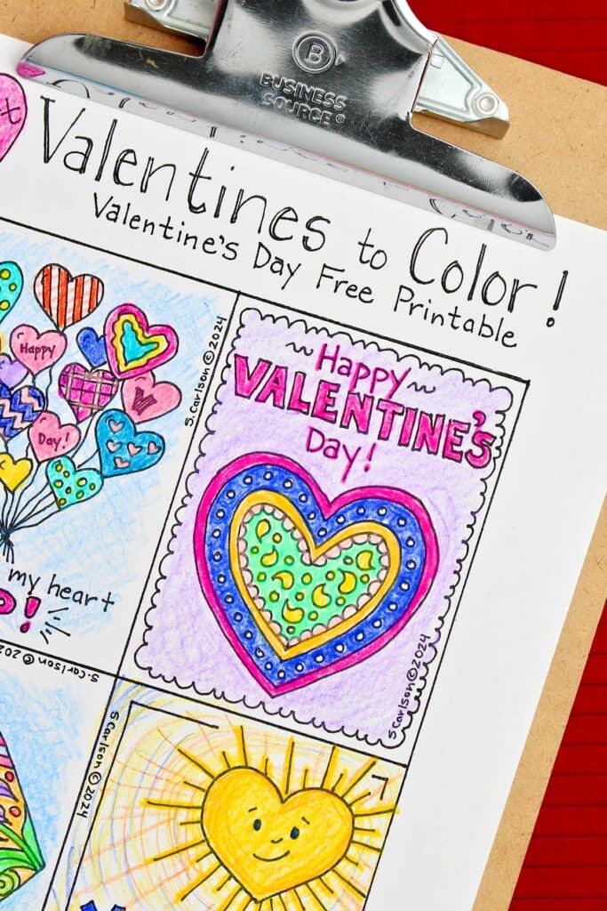 Heart Valentines to Color: a Valentine's Day Free Printable! | Welcome ...