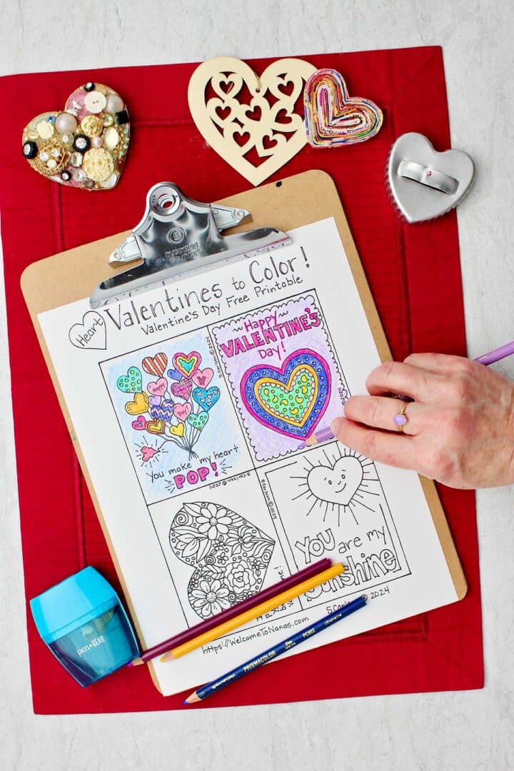 Heart Valentines to Color: a Valentine's Day Free Printable! | Welcome ...