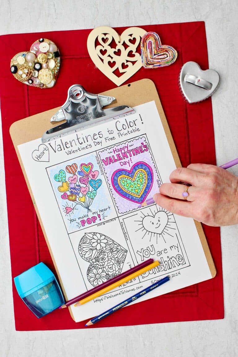 Heart Valentines to Color: a Valentine's Day Free Printable! | Welcome ...