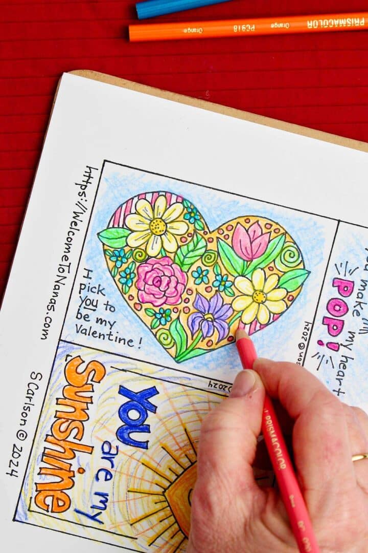 Heart Valentines to Color: a Valentine's Day Free Printable! | Welcome ...