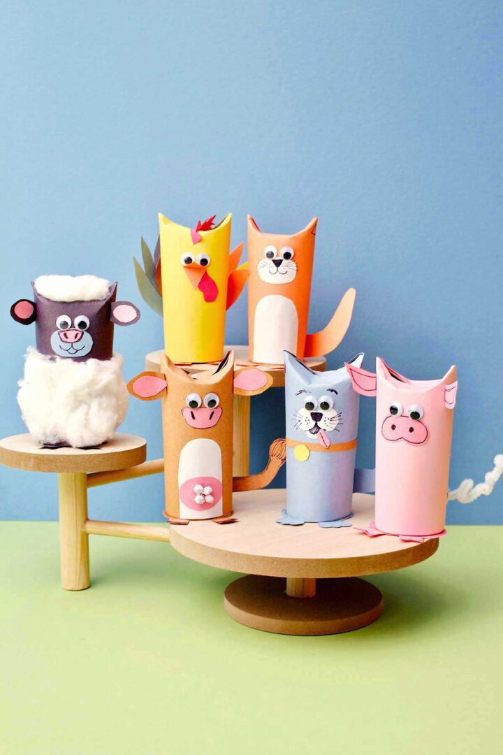 How to Make Cute Toilet Paper Roll Animals (6 Farm Animals!) | Welcome ...