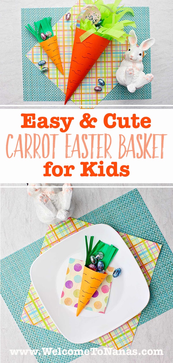 Easy Carrot Easter Basket Craft for Kids | Welcome To Nana's