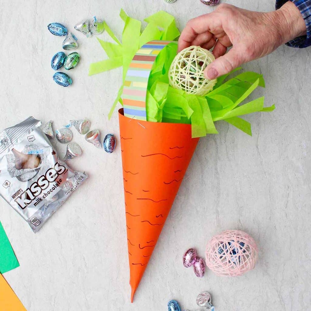 Easy Carrot Easter Basket Craft for Kids | Welcome To Nana's