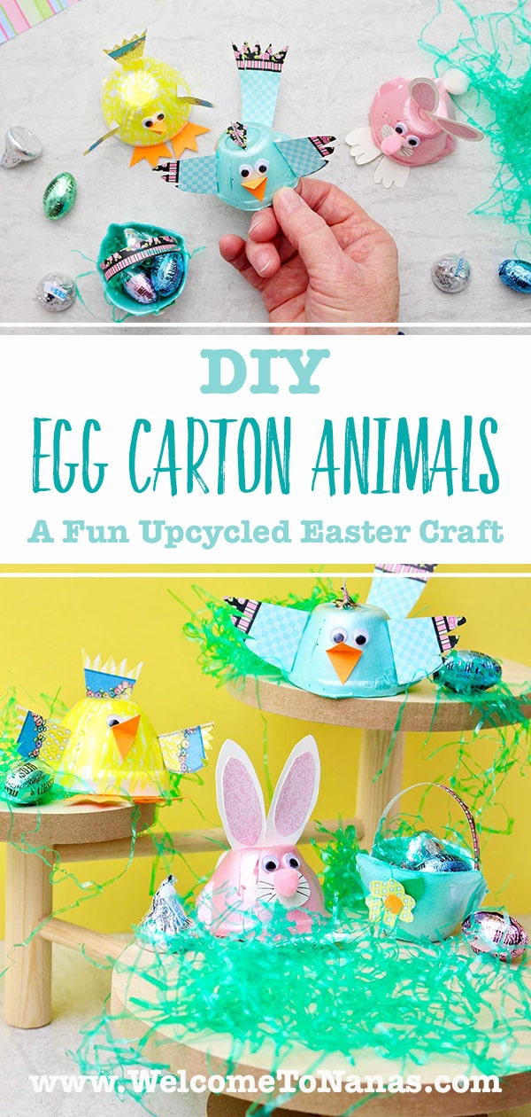 DIY Egg Carton Animals: a Fun Upcycled Easter Craft! | Welcome To Nana's