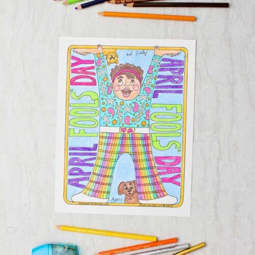 Fun April Fools Day Coloring Page (Free Printable) | Welcome To Nana's