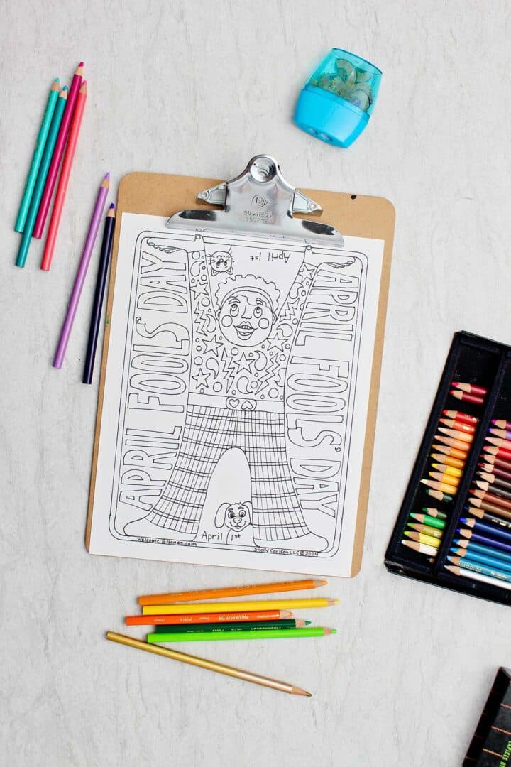 Fun April Fools Day Coloring Page (Free Printable) | Welcome To Nana's