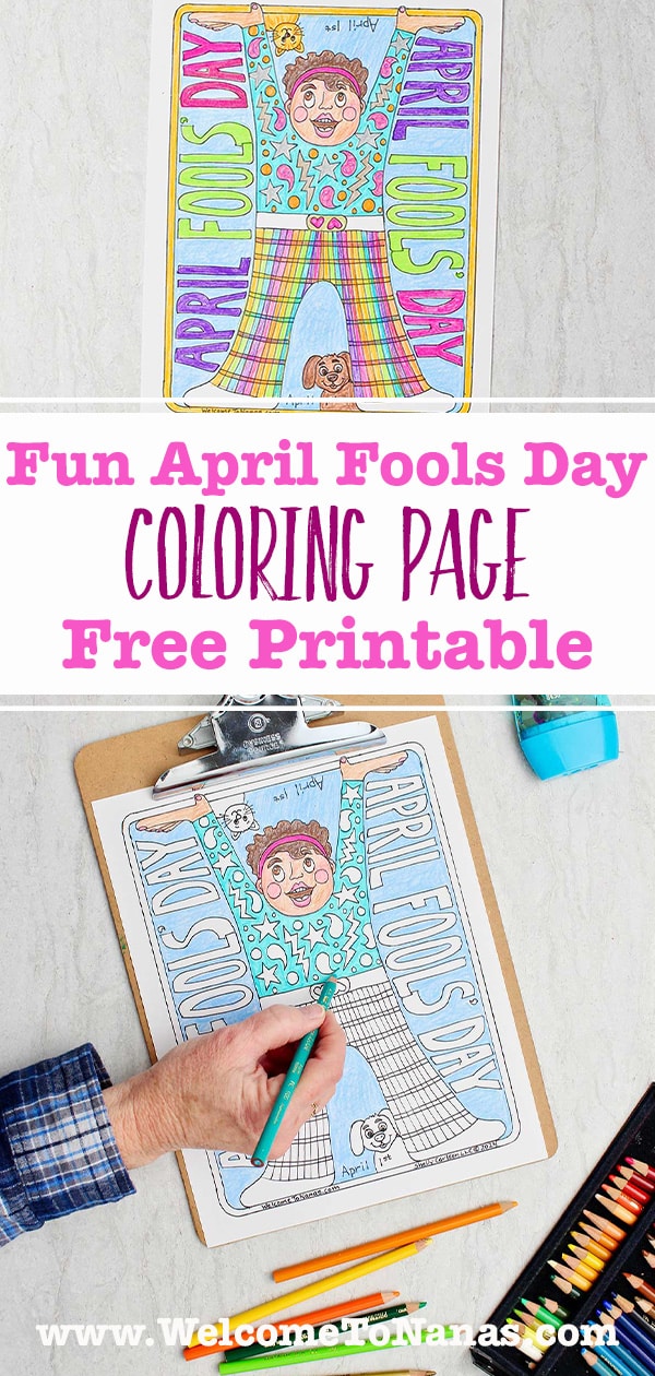Fun April Fools Day Coloring Page (Free Printable) | Welcome To Nana's