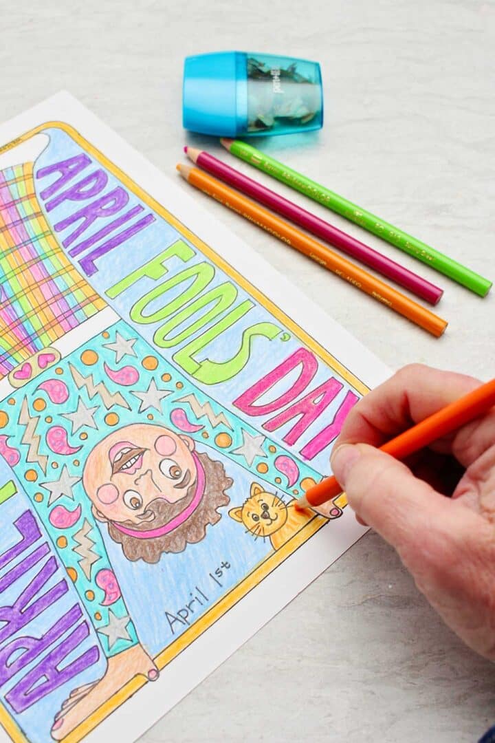 Fun April Fools Day Coloring Page (Free Printable) | Welcome To Nana's