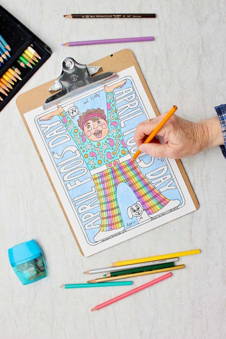 Fun April Fools Day Coloring Page (Free Printable) | Welcome To Nana's