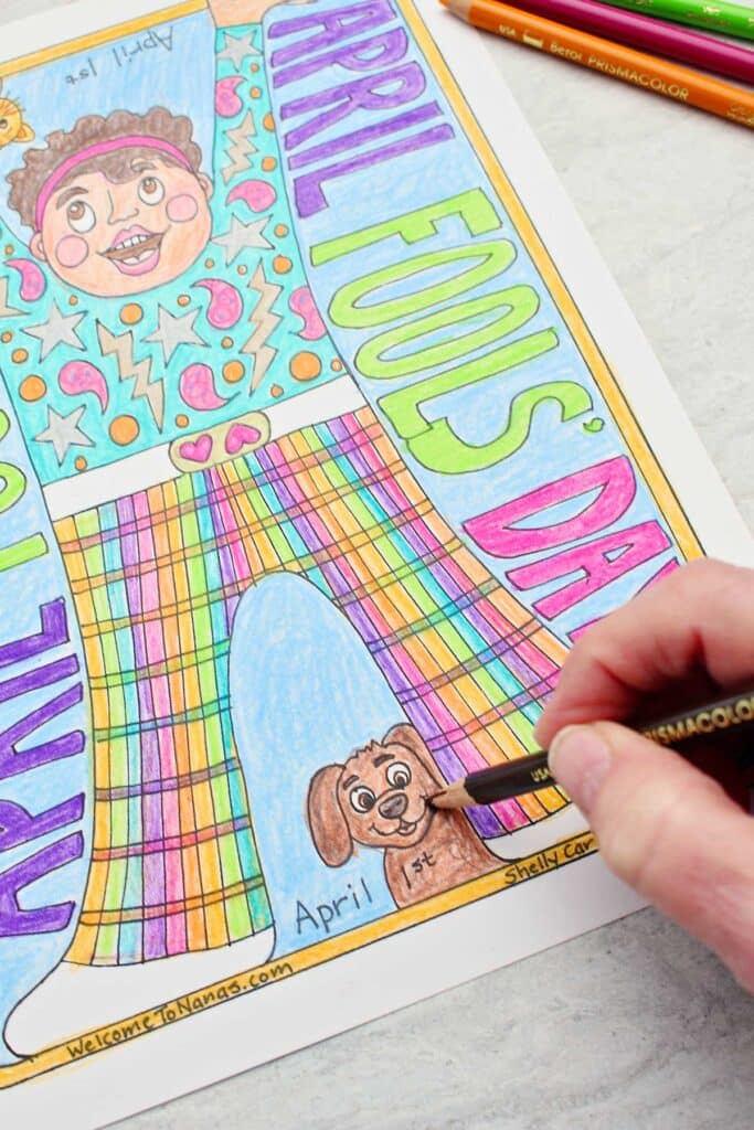 Fun April Fools Day Coloring Page (Free Printable) | Welcome To Nana's