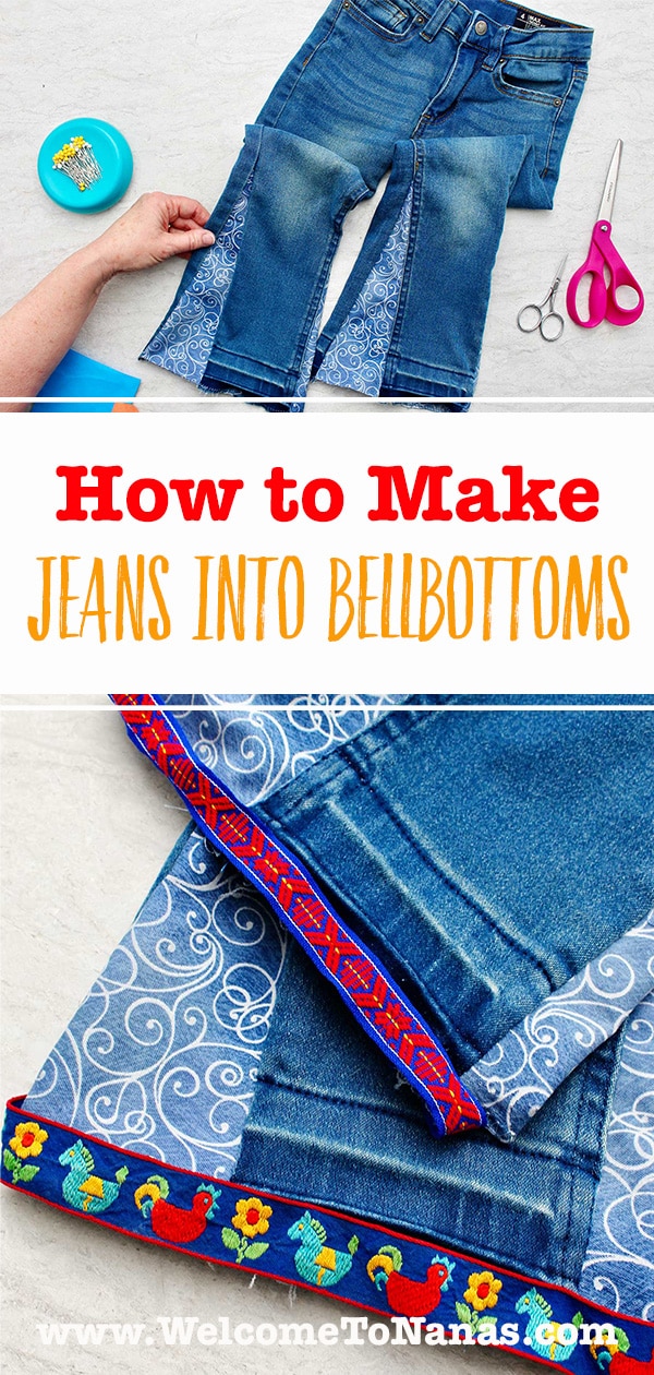 How to Make Jeans into Bell-Bottoms (A Groovy Upcycle!) | Welcome To Nana's