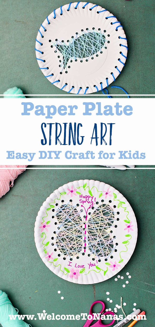 Paper Plate String Art (Easy DIY Craft for Kids) | Welcome To Nana's