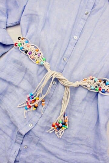Easy macrame belt with beads (pattern & tutorial) | Welcome To Nana's
