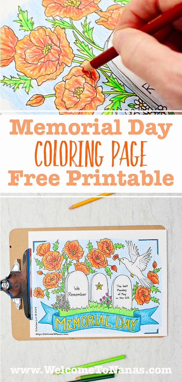 Memorial Day Coloring Page (Free Printable For You!) | Welcome To Nana's