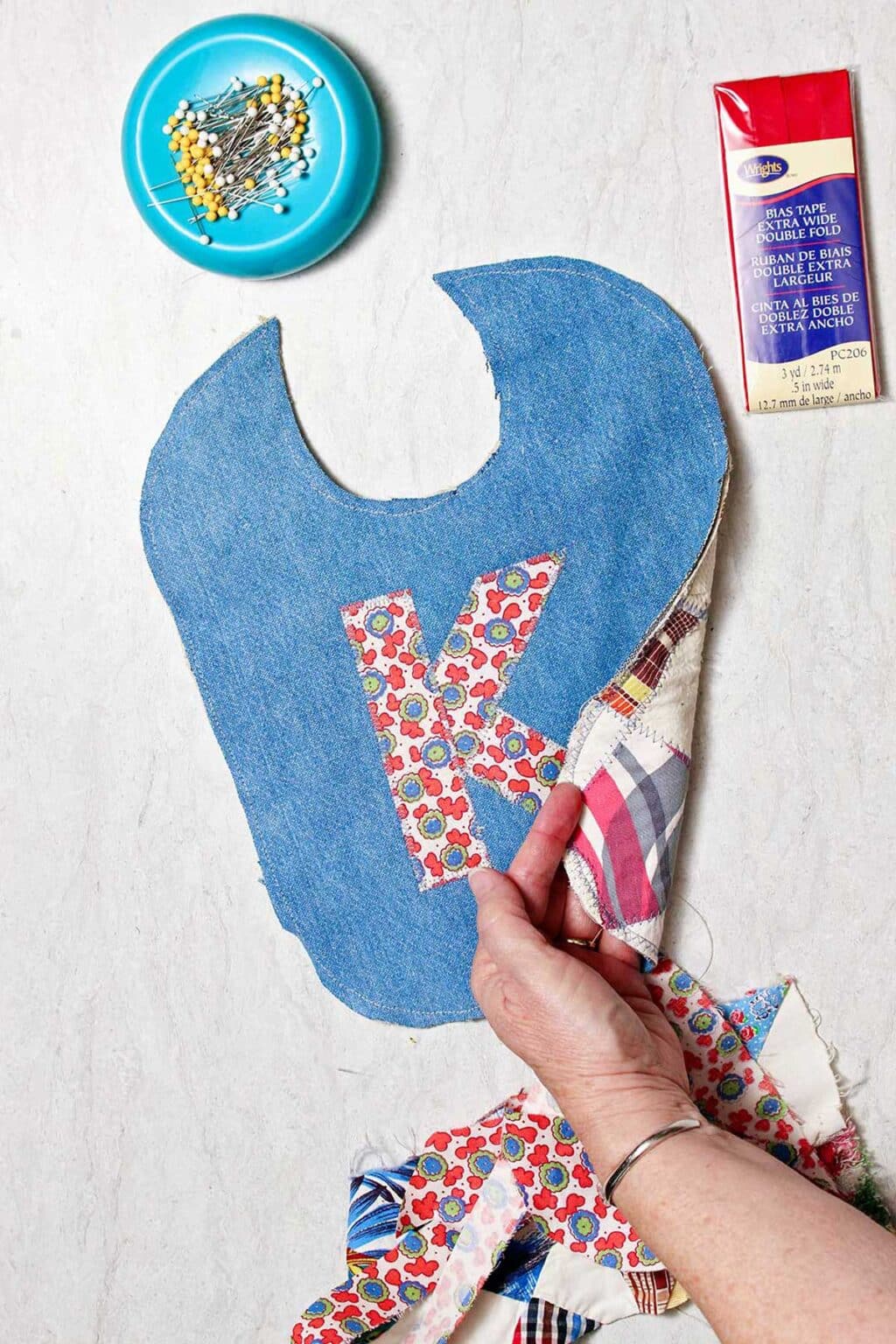 How to Sew a Reversible DIY Bib for Baby (Free Pattern) | Welcome To Nana's