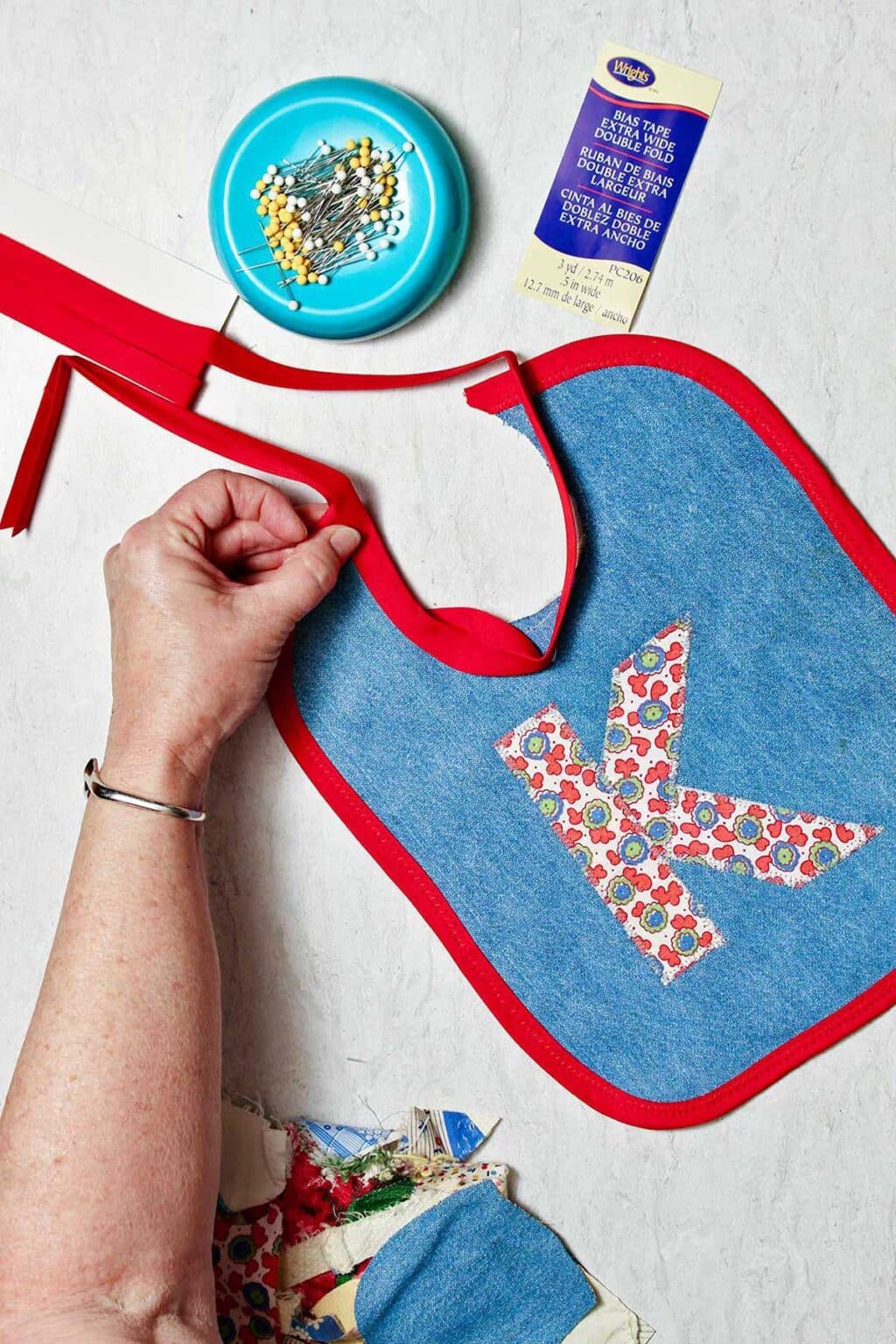 How to Sew a Reversible DIY Bib for Baby (Free Pattern) | Welcome To Nana's
