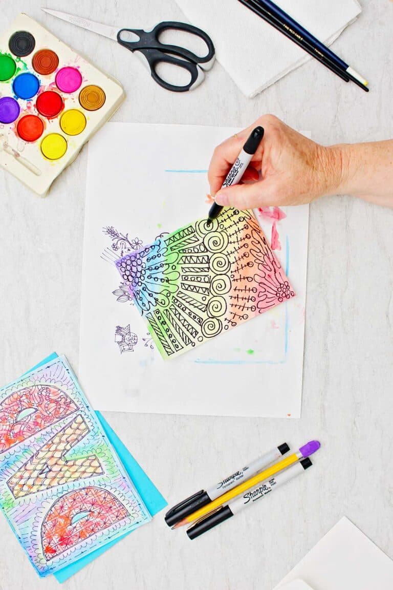 Watercolor Doodle Card Ideas for Father's Day & More! | Welcome To Nana's