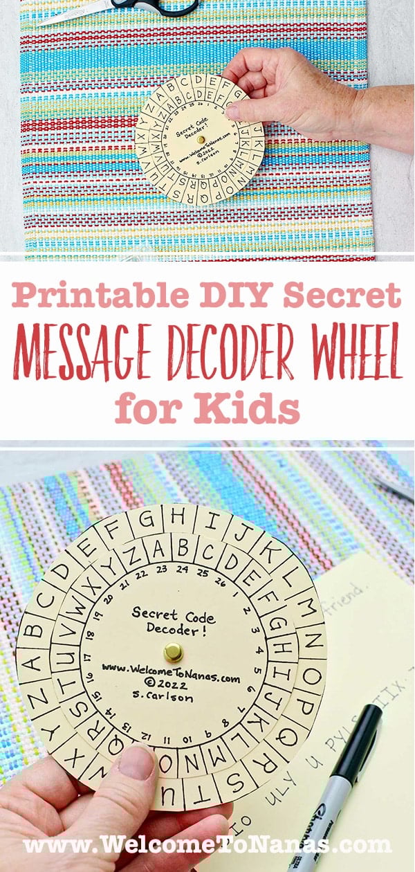 Printable DIY Secret Message Decoder Wheel for Kids | Welcome To Nana's