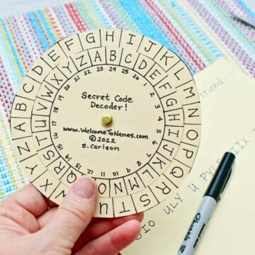 Printable DIY Secret Message Decoder Wheel for Kids | Welcome To Nana's